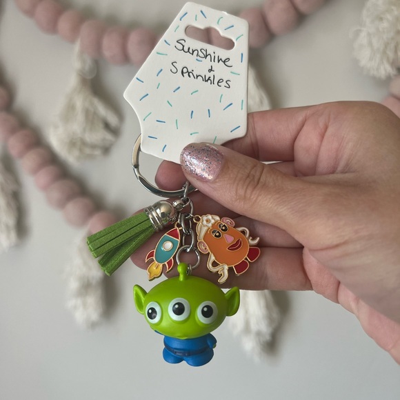 Disney | Other | Pixar Toy Story Keychain Charm Woody Buzz Wheezy ...